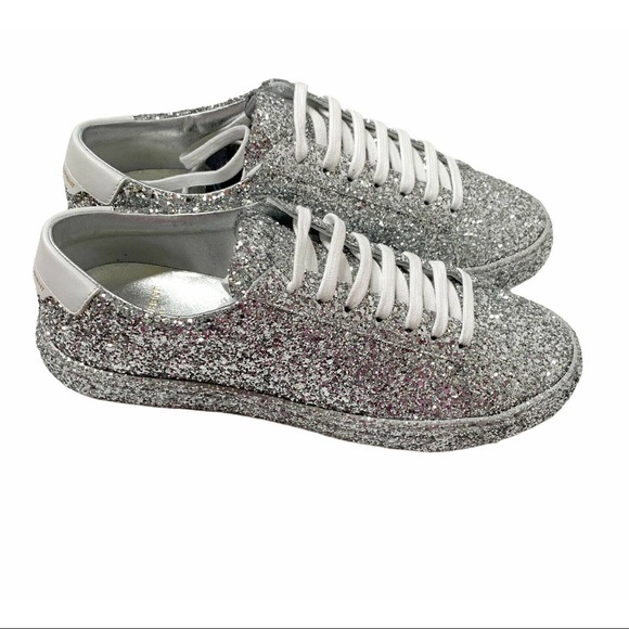 Yves Saint Laurent | Shoes | Nwt Yves Saint Laurent Silver Glitter ...